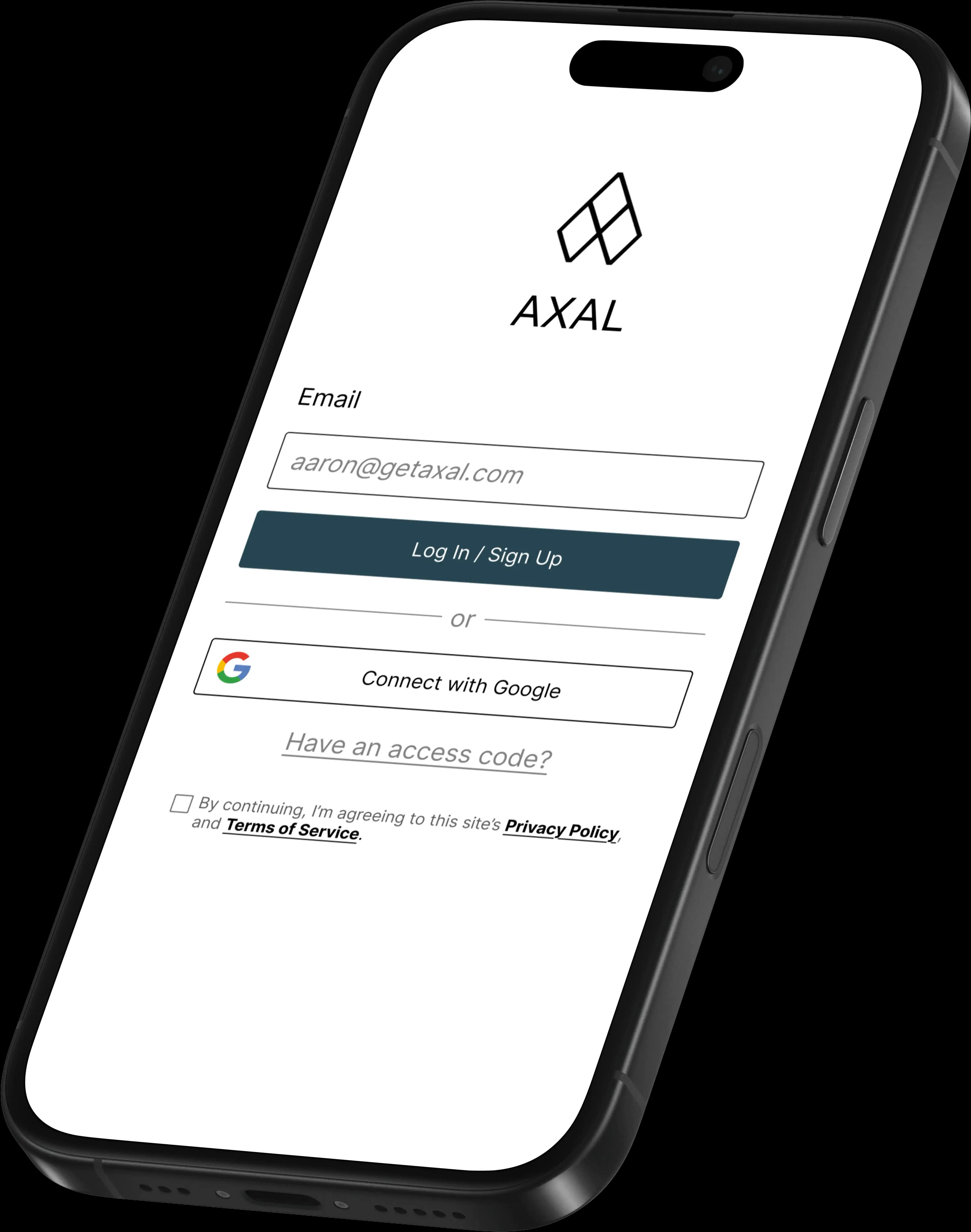 Axal - Login